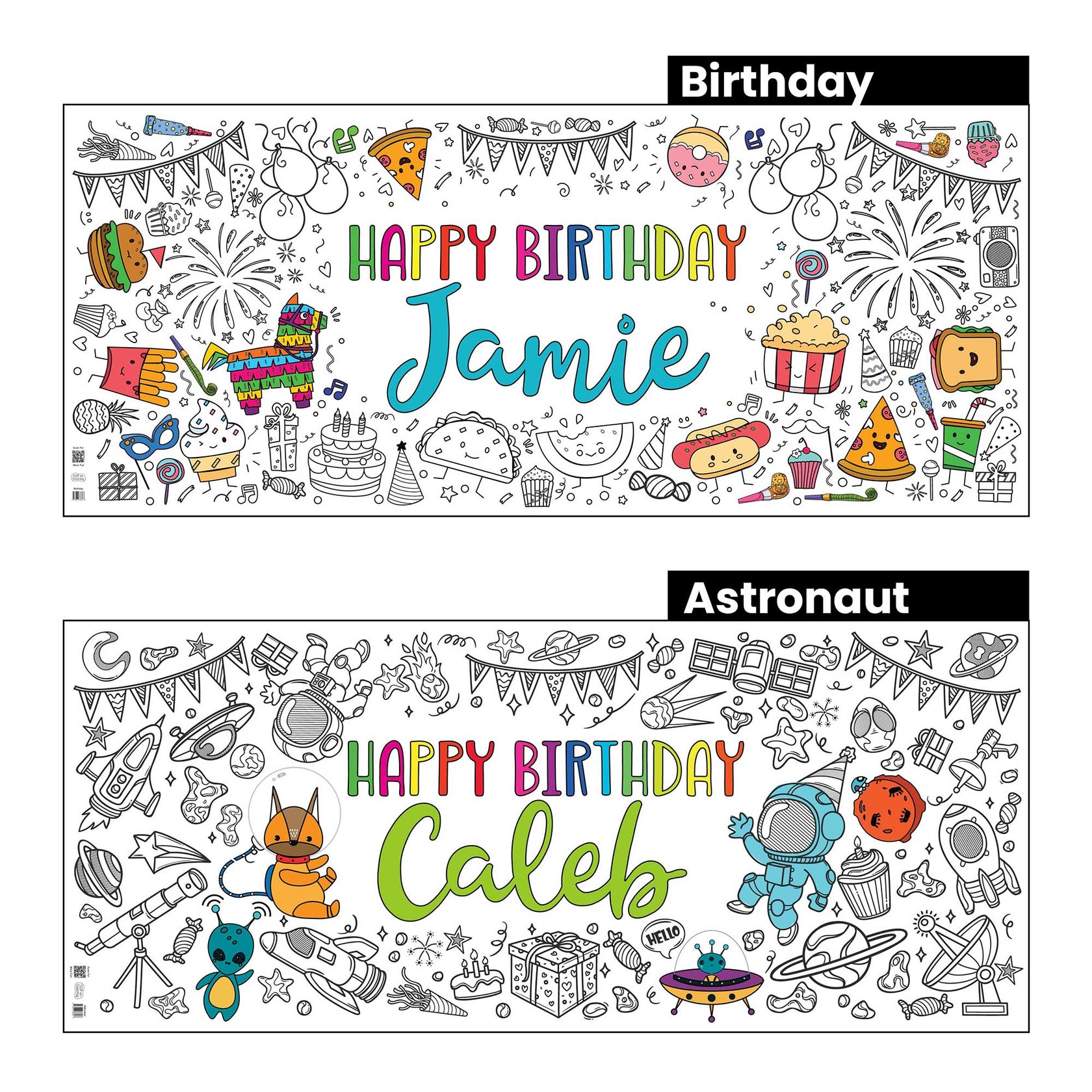 Giant Coloring Poster for Birthday - Customize the Name – Big On Coloring