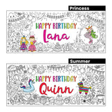 Giant Coloring Poster for Birthday - Customize the Name – Big On Coloring