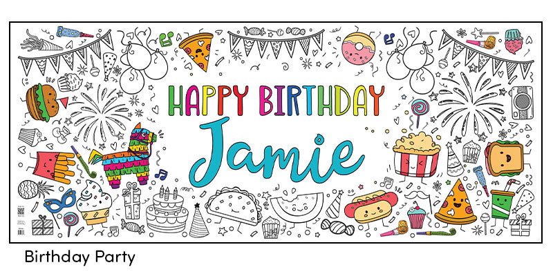 Giant Coloring Poster for Birthday - Customize the Name – Big On Coloring