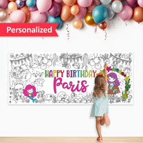 Giant Coloring Poster for Birthday - Customize the Name – Big On Coloring